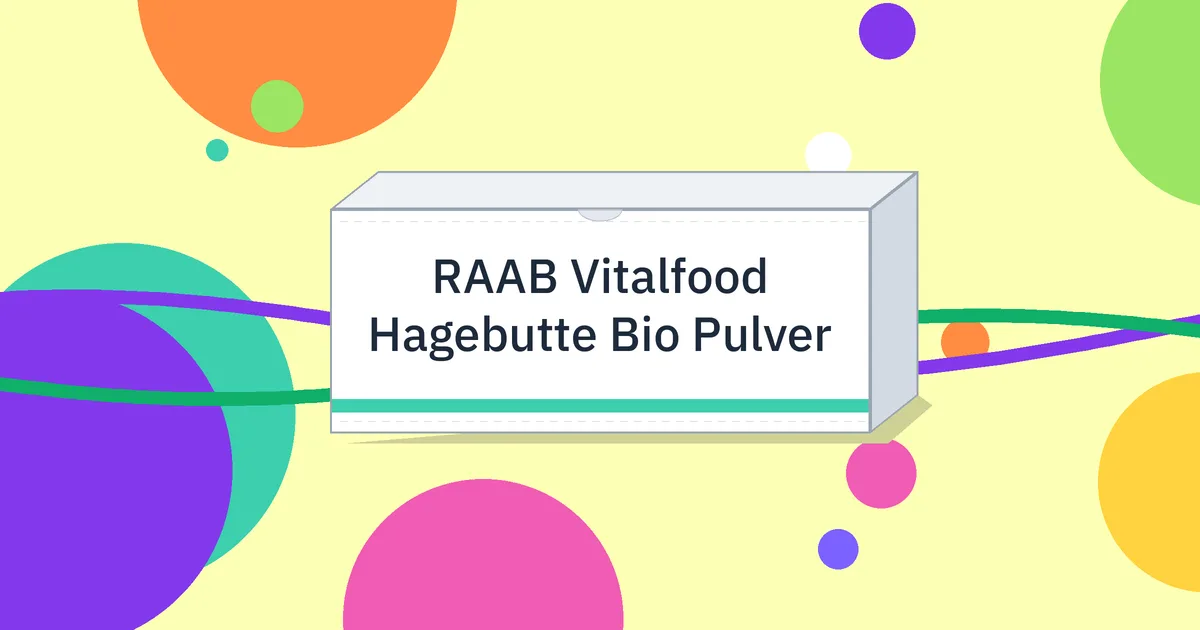 Symbolbild: Packung mit der Aufschrift RAAB Vitalfood Hagebutte Bio Pulver (PZN 19304286) – Verfügbarkeit und Bezug in Apotheken in Frankfurt am Main