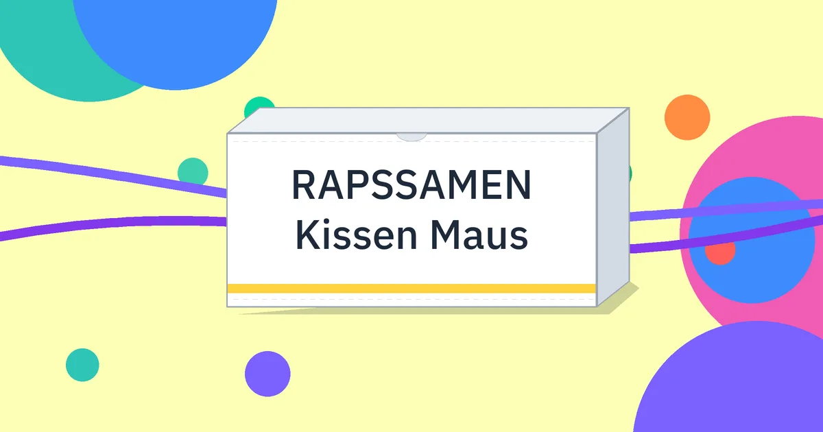 Symbolbild: Packung mit der Aufschrift RAPSSAMEN Kissen Maus (PZN 05452764) – Verfügbarkeit und Bezug in Apotheken in Frankfurt am Main