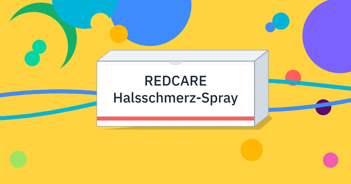Symbolbild: Packung mit der Aufschrift REDCARE Halsschmerz-Spray (PZN 20024592) – Verfügbarkeit und Bezug in Apotheken in Frankfurt am Main