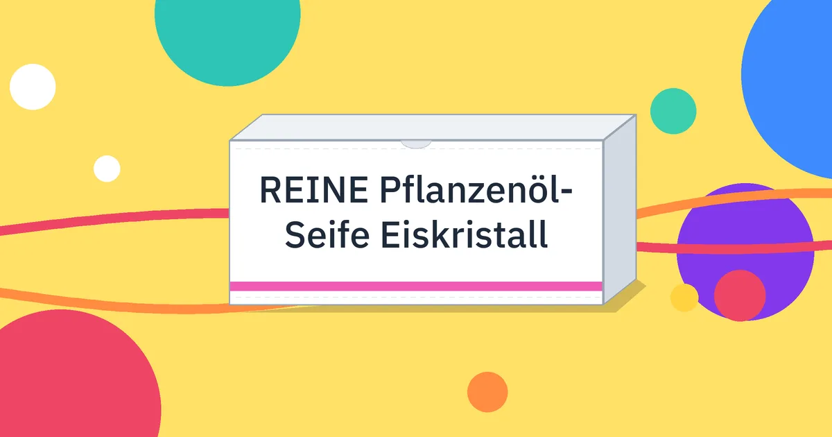 Symbolbild: Packung mit der Aufschrift REINE Pflanzenöl-Seife Eiskristall (PZN 20854402) – Verfügbarkeit und Bezug in Apotheken in Frankfurt am Main
