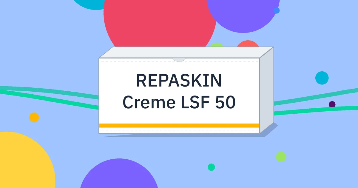 Symbolbild: Packung mit der Aufschrift REPASKIN Creme LSF 50 (PZN 18062987) – Verfügbarkeit und Bezug in Apotheken in Frankfurt am Main