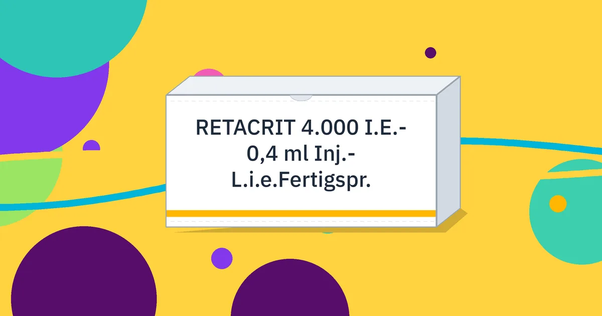Symbolbild: Packung mit der Aufschrift RETACRIT 4.000 I.E.-0,4 ml Inj.-L.i.e.Fertigspr. (PZN 12343231) – Verfügbarkeit und Bezug in Apotheken in Frankfurt am Main