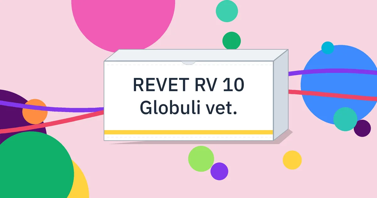 Symbolbild: Packung mit der Aufschrift REVET RV 10 Globuli vet. (PZN 08762399) – Verfügbarkeit und Bezug in Apotheken in Frankfurt am Main