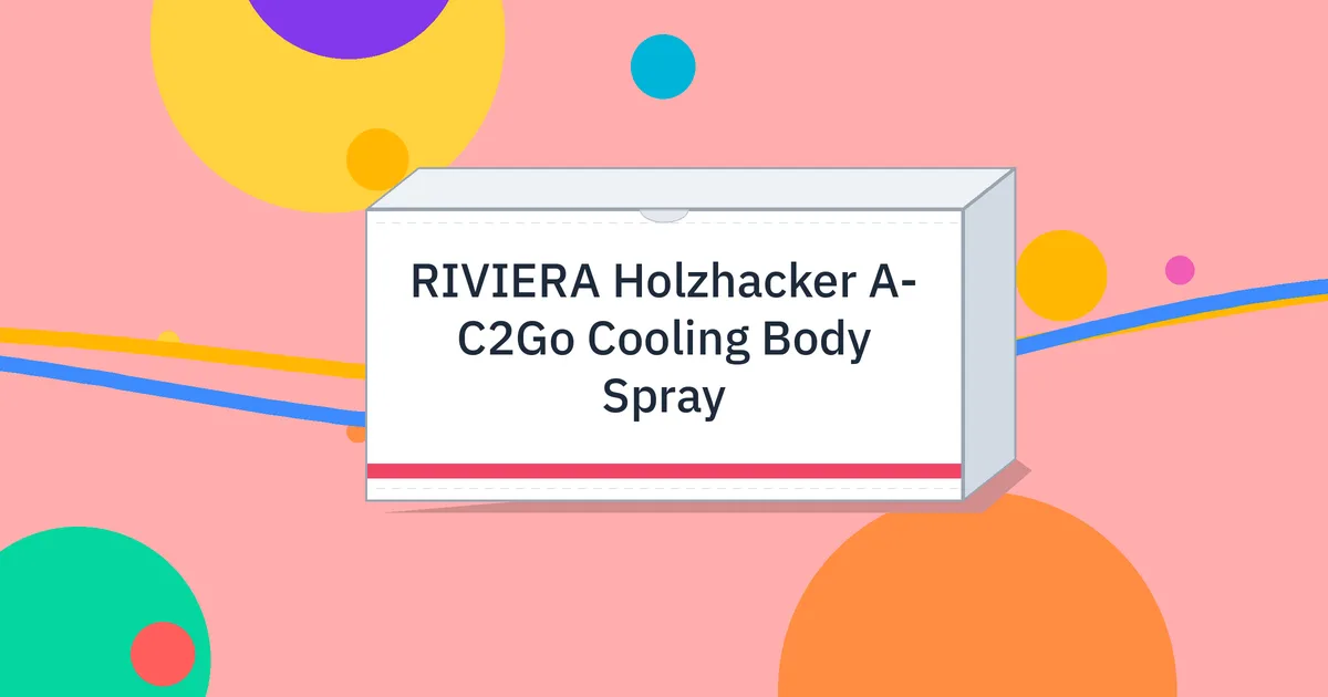 Symbolbild: Packung mit der Aufschrift RIVIERA Holzhacker A-C2Go Cooling Body Spray (PZN 19303016) – Verfügbarkeit und Bezug in Apotheken in Frankfurt am Main