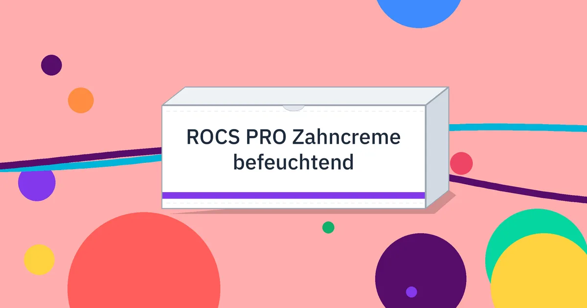 Symbolbild: Packung mit der Aufschrift ROCS PRO Zahncreme befeuchtend (PZN 18087496) – Verfügbarkeit und Bezug in Apotheken in Frankfurt am Main