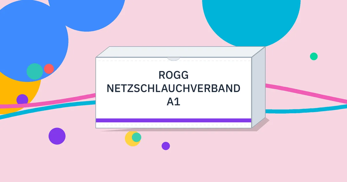 Symbolbild: Packung mit der Aufschrift ROGG NETZSCHLAUCHVERBAND A1 (PZN 07221595) – Verfügbarkeit und Bezug in Apotheken in Frankfurt am Main