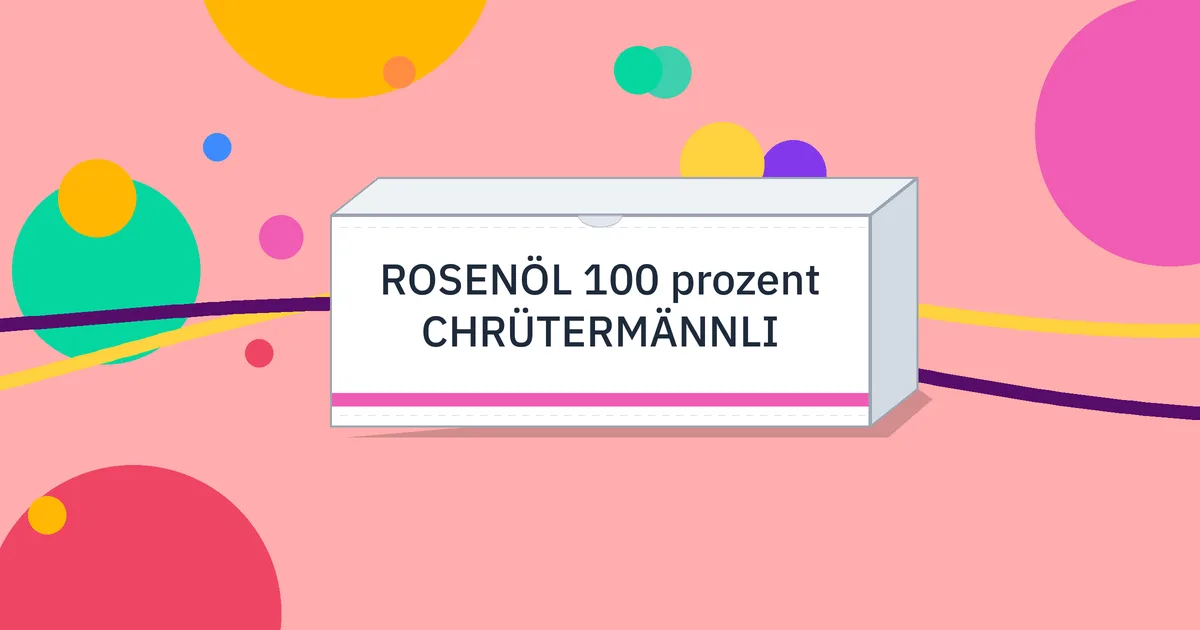 Symbolbild: Packung mit der Aufschrift ROSENÖL 100 prozent CHRÜTERMÄNNLI (PZN 07197299) – Verfügbarkeit und Bezug in Apotheken in Frankfurt am Main