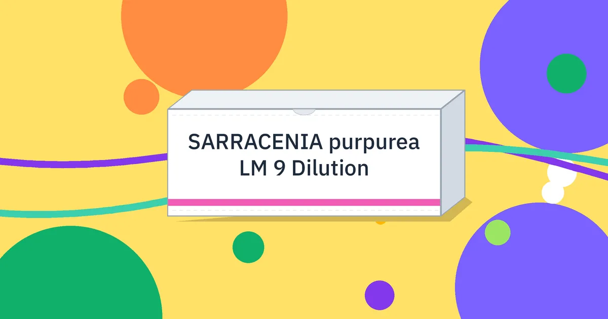 Symbolbild: Packung mit der Aufschrift SARRACENIA purpurea LM 9 Dilution (PZN 13182617) – Verfügbarkeit und Bezug in Apotheken in Frankfurt am Main
