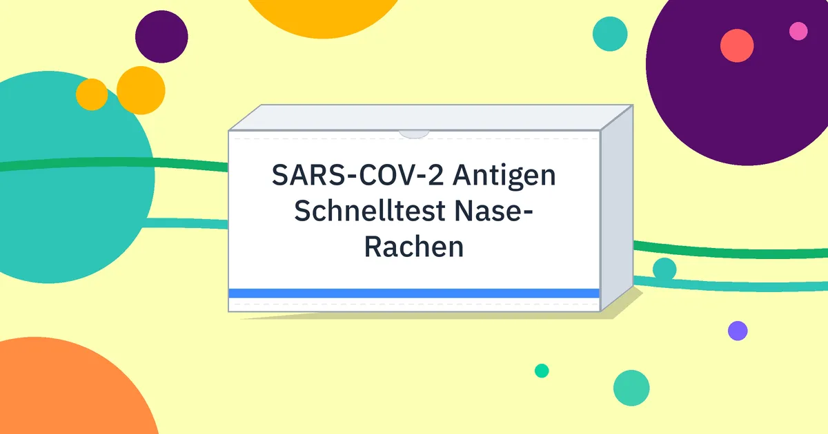 Symbolbild: Packung mit der Aufschrift SARS-COV-2 Antigen Schnelltest Nase-Rachen (PZN 17514039) – Verfügbarkeit und Bezug in Apotheken in Frankfurt am Main