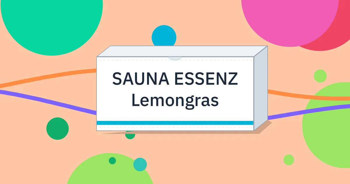 Symbolbild: Packung mit der Aufschrift SAUNA ESSENZ Lemongras (PZN 04979848) – Verfügbarkeit und Bezug in Apotheken in Frankfurt am Main