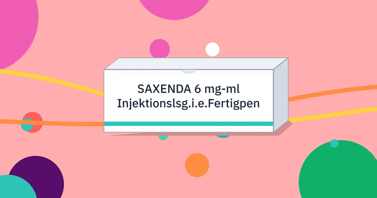Symbolbild: Packung mit der Aufschrift SAXENDA 6 mg-ml Injektionslsg.i.e.Fertigpen (PZN 18196794) – Verfügbarkeit und Bezug in Apotheken in Frankfurt am Main