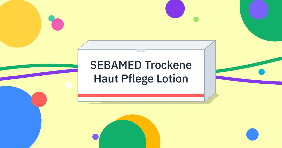 Symbolbild: Packung mit der Aufschrift SEBAMED Trockene Haut Pflege Lotion (PZN 03081683) – Verfügbarkeit und Bezug in Apotheken in Frankfurt am Main
