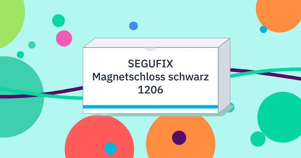 Symbolbild: Packung mit der Aufschrift SEGUFIX Magnetschloss schwarz 1206 (PZN 11238070) – Verfügbarkeit und Bezug in Apotheken in Frankfurt am Main