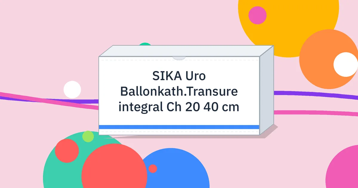 Symbolbild: Packung mit der Aufschrift SIKA Uro Ballonkath.Transure integral Ch 20 40 cm (PZN 03406866) – Verfügbarkeit und Bezug in Apotheken in Frankfurt am Main