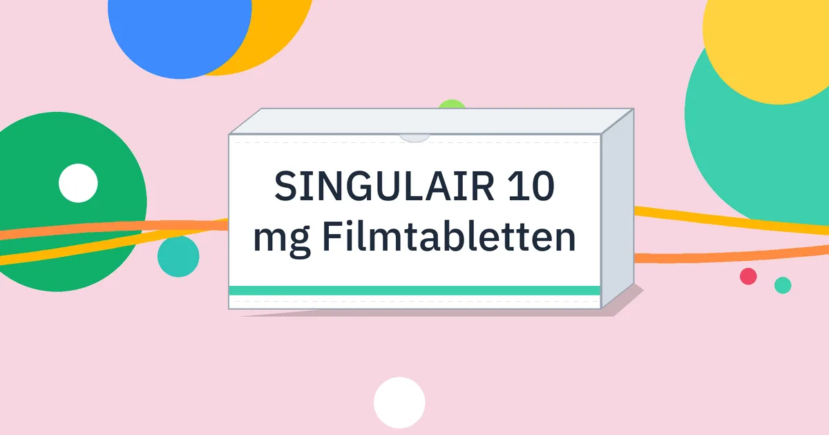Symbolbild: Packung mit der Aufschrift SINGULAIR 10 mg Filmtabletten (PZN 04788114) – Verfügbarkeit und Bezug in Apotheken in Frankfurt am Main