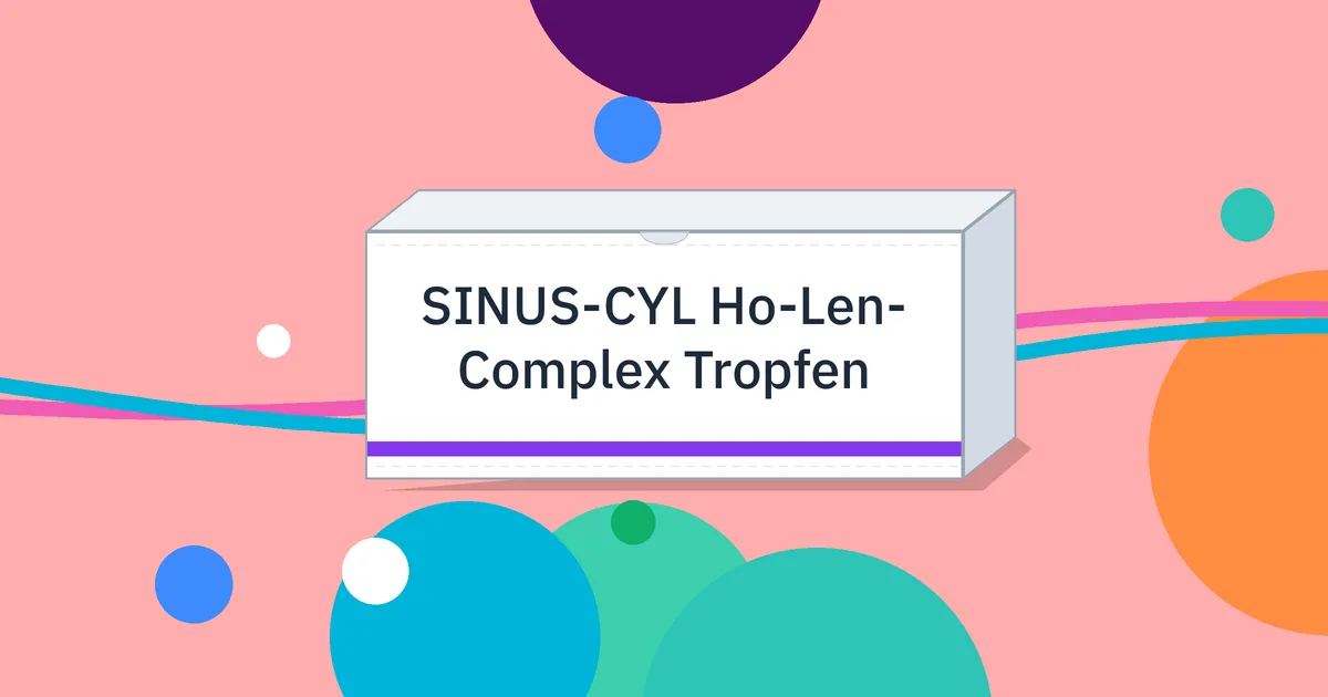 Symbolbild: Packung mit der Aufschrift SINUS-CYL Ho-Len-Complex Tropfen (PZN 03041809) – Verfügbarkeit und Bezug in Apotheken in Frankfurt am Main