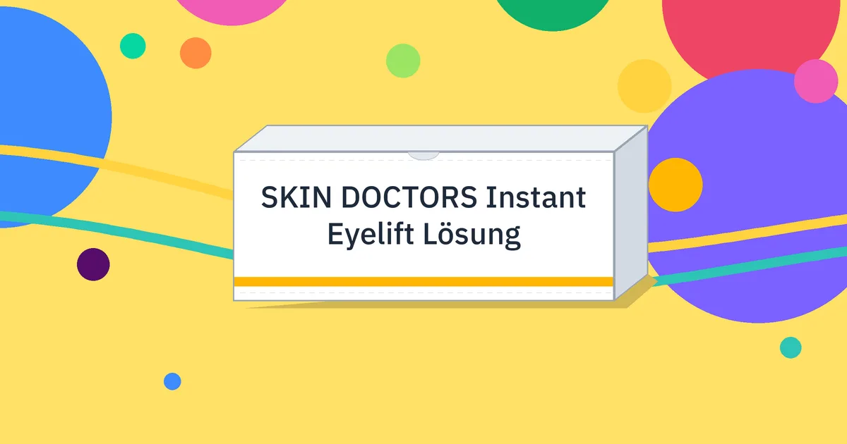 Symbolbild: Packung mit der Aufschrift SKIN DOCTORS Instant Eyelift Lösung (PZN 09087936) – Verfügbarkeit und Bezug in Apotheken in Frankfurt am Main