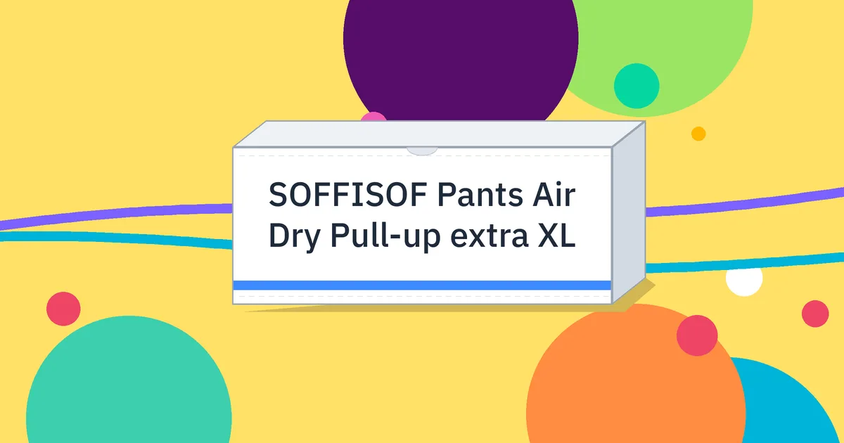 Symbolbild: Packung mit der Aufschrift SOFFISOF Pants Air Dry Pull-up extra XL (PZN 15620197) – Verfügbarkeit und Bezug in Apotheken in Frankfurt am Main