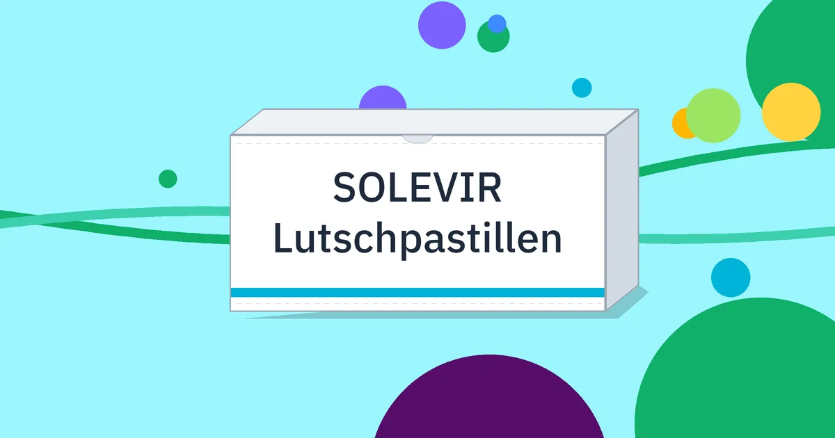 Symbolbild: Packung mit der Aufschrift SOLEVIR Lutschpastillen (PZN 18302316) – Verfügbarkeit und Bezug in Apotheken in Frankfurt am Main