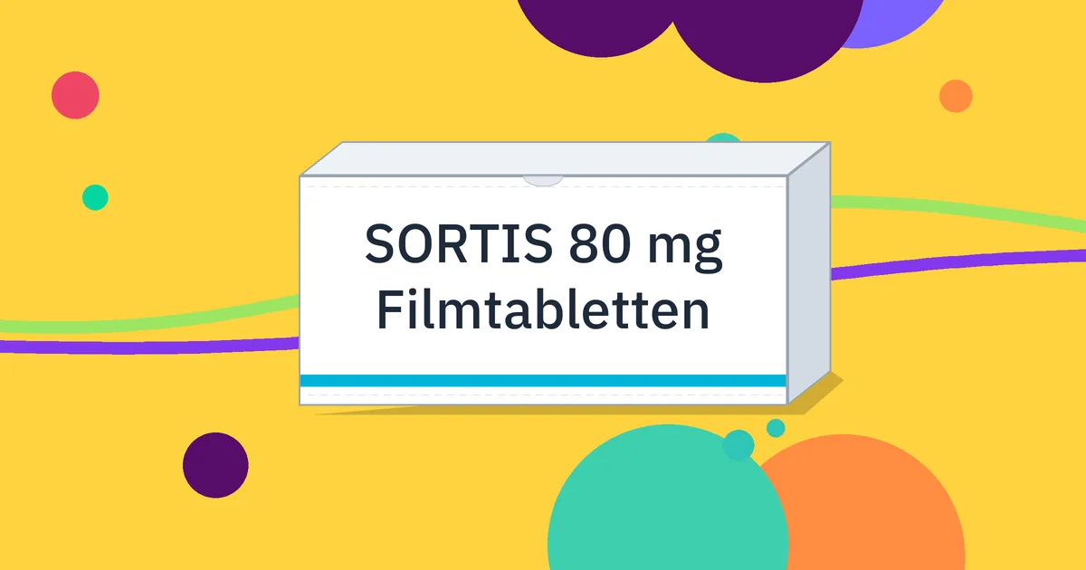 Symbolbild: Packung mit der Aufschrift SORTIS 80 mg Filmtabletten (PZN 18702412) – Verfügbarkeit und Bezug in Apotheken in Frankfurt am Main