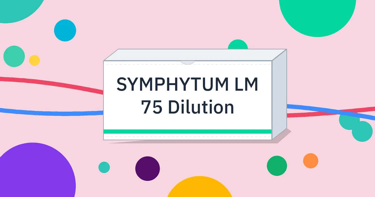 Symbolbild: Packung mit der Aufschrift SYMPHYTUM LM 75 Dilution (PZN 13211951) – Verfügbarkeit und Bezug in Apotheken in Frankfurt am Main