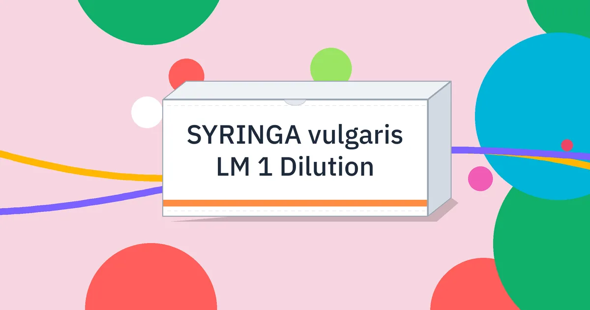 Symbolbild: Packung mit der Aufschrift SYRINGA vulgaris LM 1 Dilution (PZN 13685212) – Verfügbarkeit und Bezug in Apotheken in Frankfurt am Main