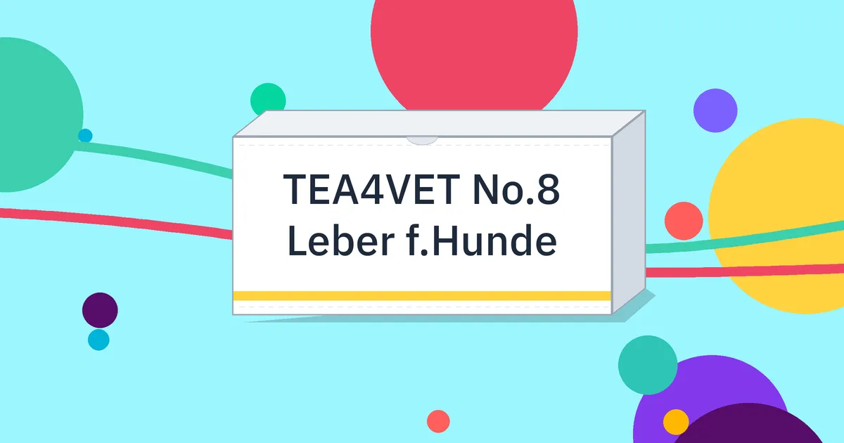 Symbolbild: Packung mit der Aufschrift TEA4VET No.8 Leber f.Hunde (PZN 15202778) – Verfügbarkeit und Bezug in Apotheken in Frankfurt am Main
