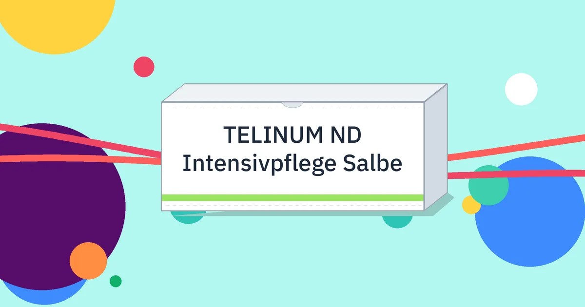 Symbolbild: Packung mit der Aufschrift TELINUM ND Intensivpflege Salbe (PZN 11052402) – Verfügbarkeit und Bezug in Apotheken in Frankfurt am Main