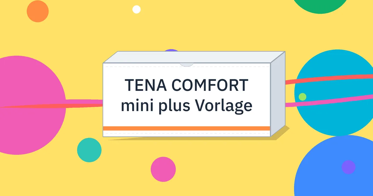 Symbolbild: Packung mit der Aufschrift TENA COMFORT mini plus Vorlage (PZN 03535374) – Verfügbarkeit und Bezug in Apotheken in Frankfurt am Main