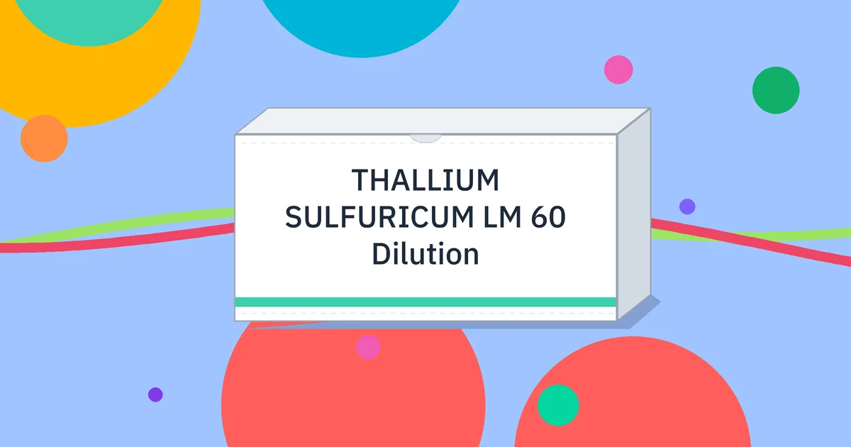 Symbolbild: Packung mit der Aufschrift THALLIUM SULFURICUM LM 60 Dilution (PZN 13219088) – Verfügbarkeit und Bezug in Apotheken in Frankfurt am Main