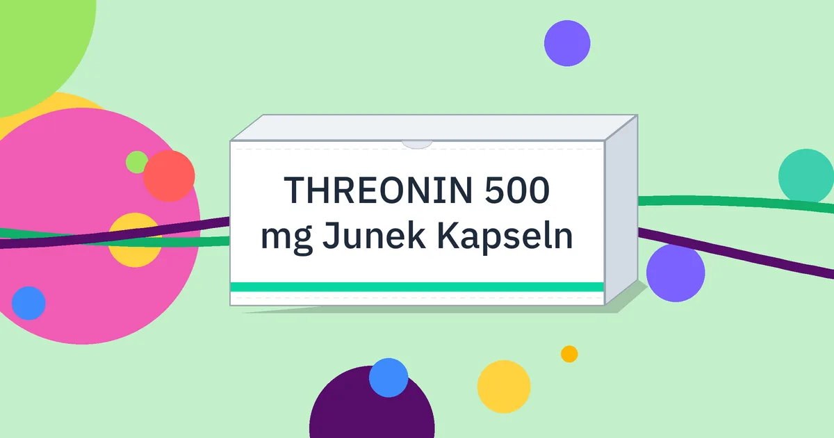 Symbolbild: Packung mit der Aufschrift THREONIN 500 mg Junek Kapseln (PZN 00135622) – Verfügbarkeit und Bezug in Apotheken in Frankfurt am Main