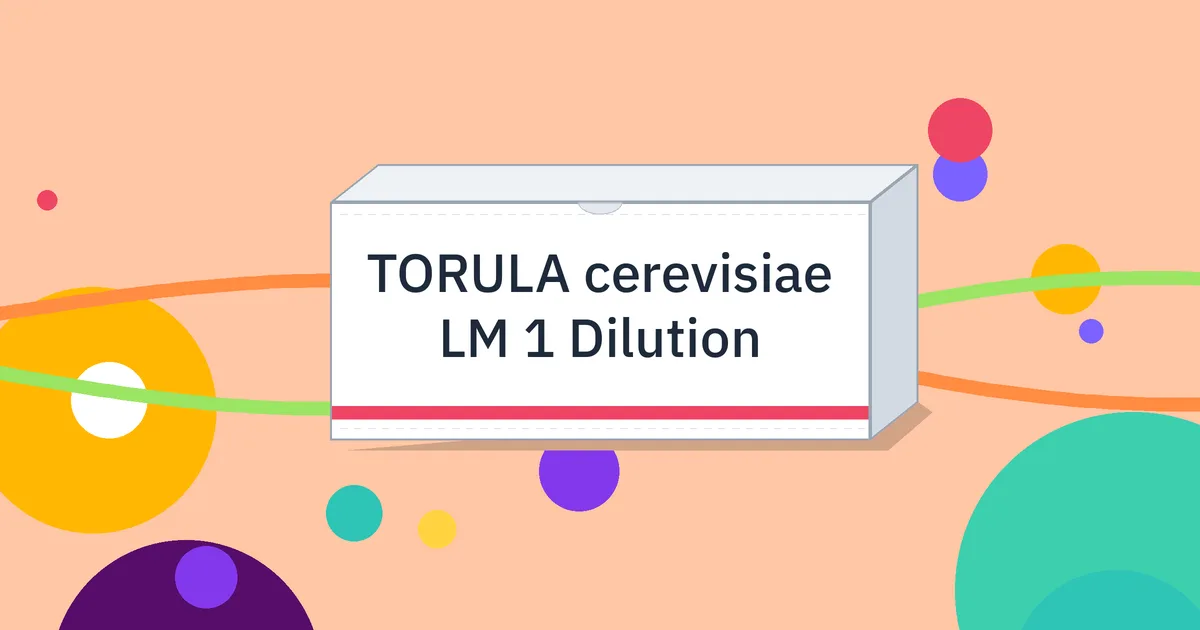 Symbolbild: Packung mit der Aufschrift TORULA cerevisiae LM 1 Dilution (PZN 13225611) – Verfügbarkeit und Bezug in Apotheken in Frankfurt am Main