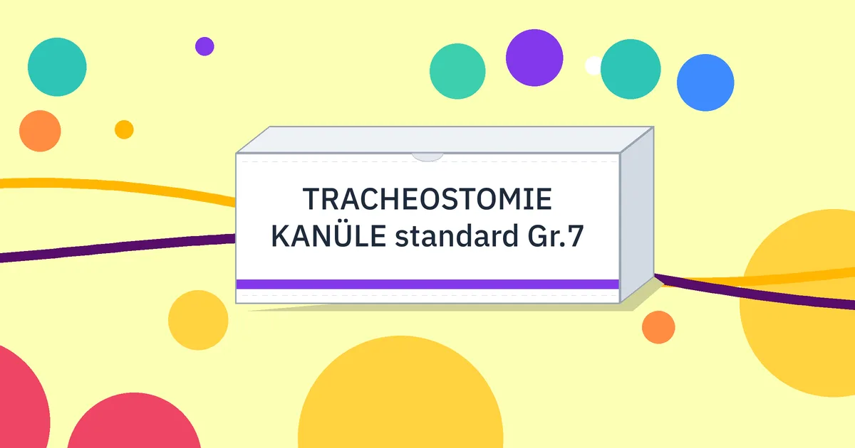 Symbolbild: Packung mit der Aufschrift TRACHEOSTOMIE KANÜLE standard Gr.7 (PZN 09224250) – Verfügbarkeit und Bezug in Apotheken in Frankfurt am Main
