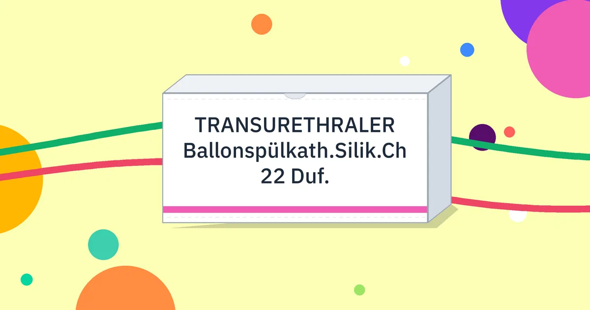 Symbolbild: Packung mit der Aufschrift TRANSURETHRALER Ballonspülkath.Silik.Ch 22 Duf. (PZN 01151190) – Verfügbarkeit und Bezug in Apotheken in Frankfurt am Main