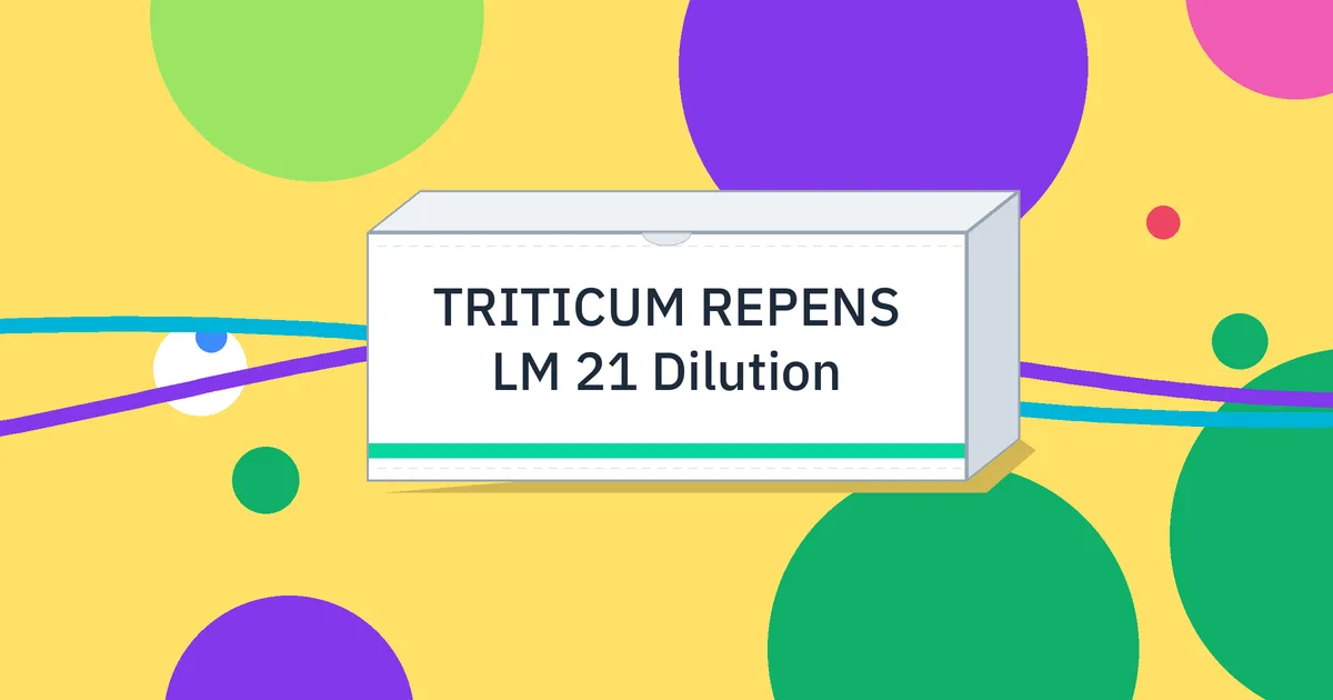 Symbolbild: Packung mit der Aufschrift TRITICUM REPENS LM 21 Dilution (PZN 13251749) – Verfügbarkeit und Bezug in Apotheken in Frankfurt am Main
