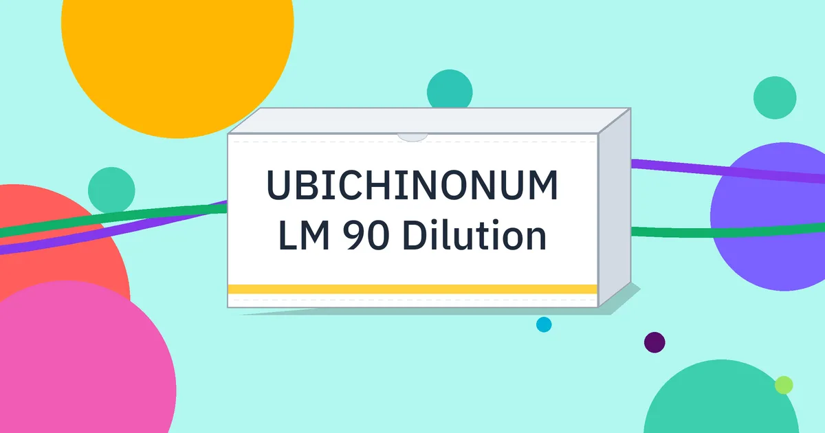 Symbolbild: Packung mit der Aufschrift UBICHINONUM LM 90 Dilution (PZN 13255090) – Verfügbarkeit und Bezug in Apotheken in Frankfurt am Main