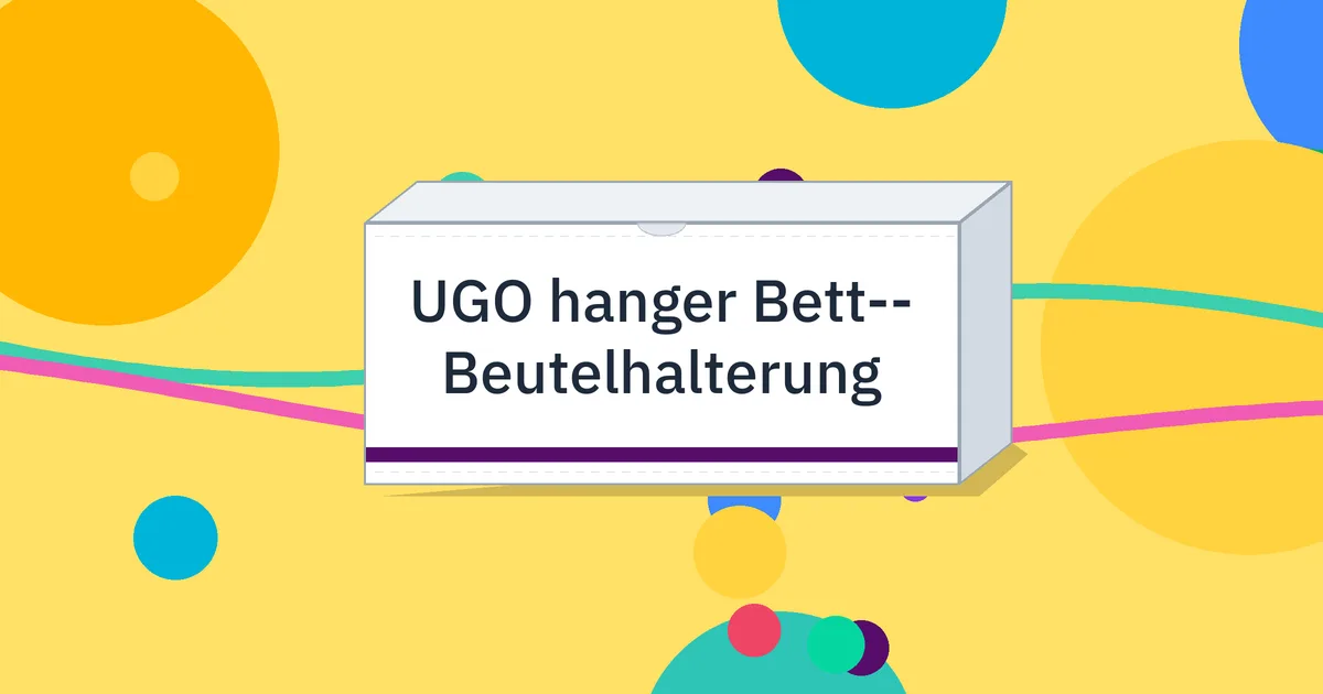 Symbolbild: Packung mit der Aufschrift UGO hanger Bett--Beutelhalterung (PZN 14401493) – Verfügbarkeit und Bezug in Apotheken in Frankfurt am Main