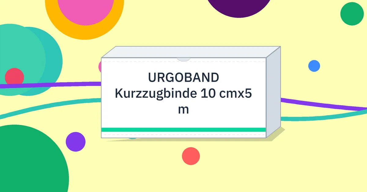 Symbolbild: Packung mit der Aufschrift URGOBAND Kurzzugbinde 10 cmx5 m (PZN 03415262) – Verfügbarkeit und Bezug in Apotheken in Frankfurt am Main
