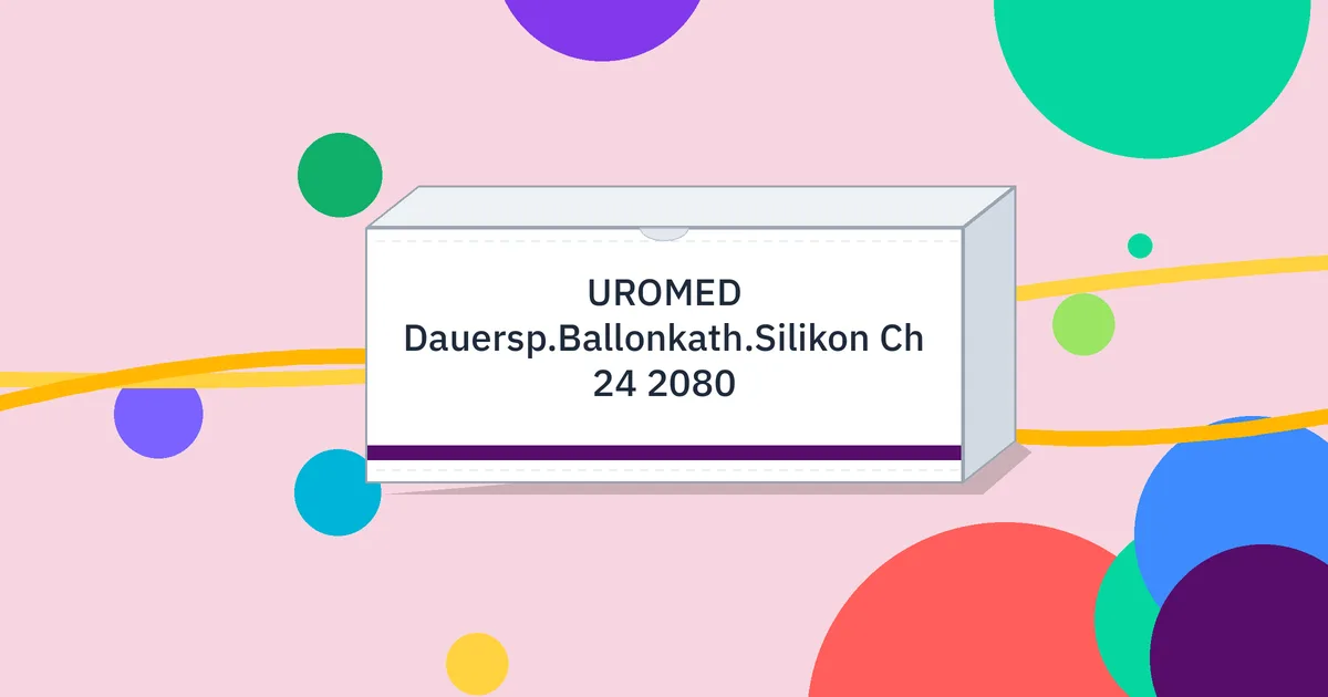Symbolbild: Packung mit der Aufschrift UROMED Dauersp.Ballonkath.Silikon Ch 24 2080 (PZN 03280980) – Verfügbarkeit und Bezug in Apotheken in Frankfurt am Main