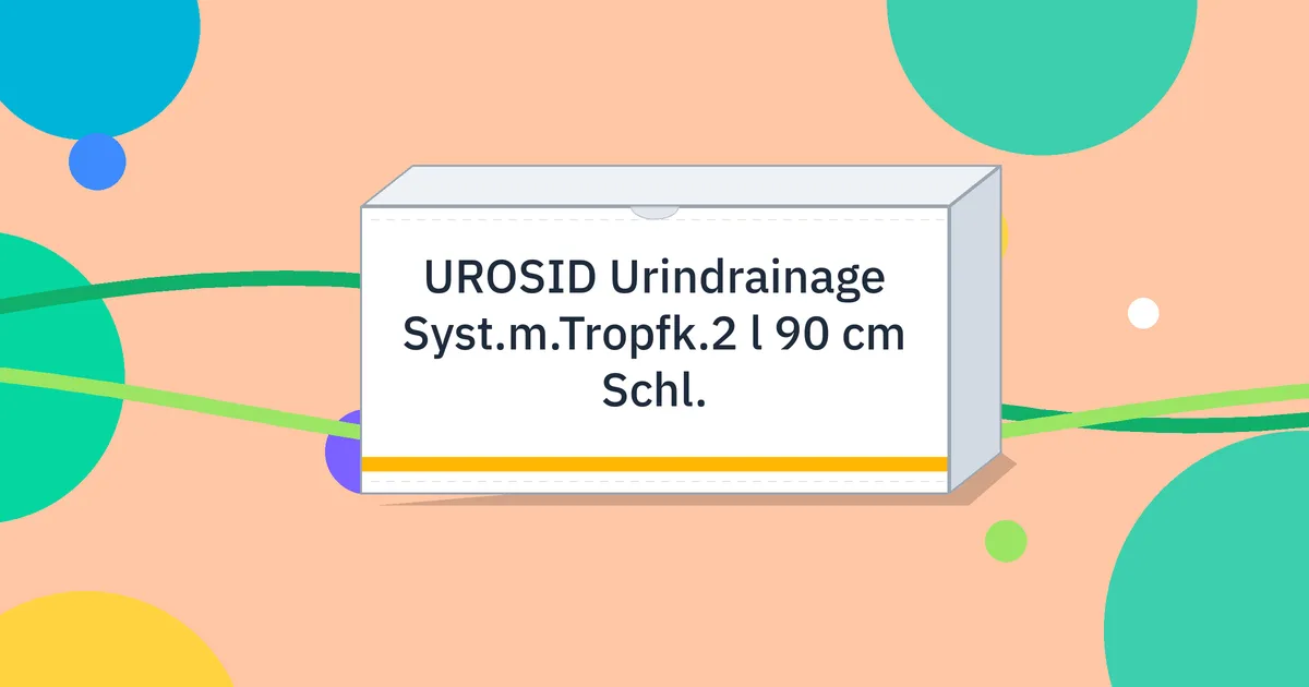 Symbolbild: Packung mit der Aufschrift UROSID Urindrainage Syst.m.Tropfk.2 l 90 cm Schl. (PZN 04530060) – Verfügbarkeit und Bezug in Apotheken in Frankfurt am Main