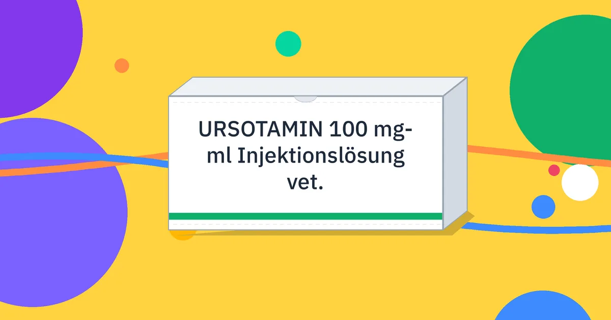 Symbolbild: Packung mit der Aufschrift URSOTAMIN 100 mg-ml Injektionslösung vet. (PZN 12727581) – Verfügbarkeit und Bezug in Apotheken in Frankfurt am Main