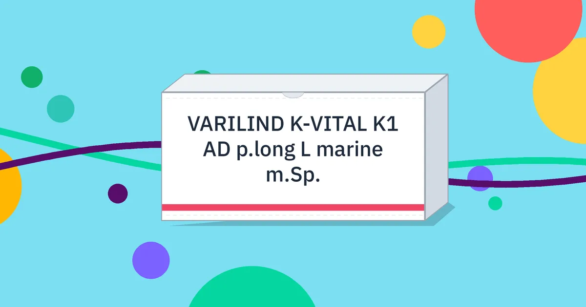 Symbolbild: Packung mit der Aufschrift VARILIND K-VITAL K1 AD p.long L marine m.Sp. (PZN 20566347) – Verfügbarkeit und Bezug in Apotheken in Frankfurt am Main