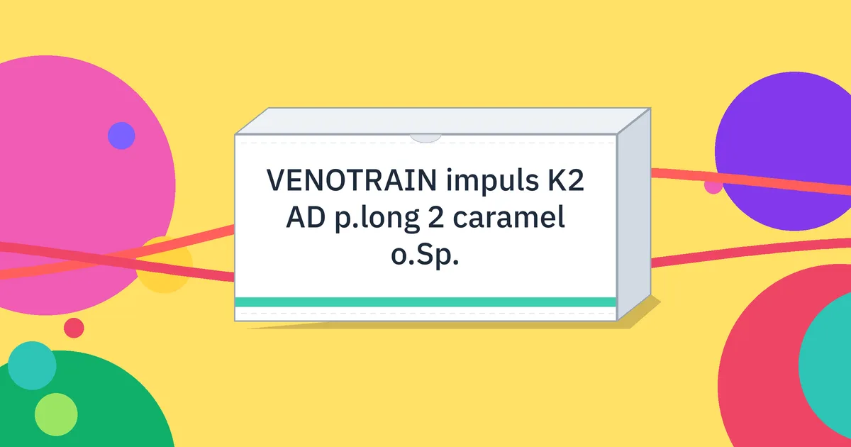 Symbolbild: Packung mit der Aufschrift VENOTRAIN impuls K2 AD p.long 2 caramel o.Sp. (PZN 08426158) – Verfügbarkeit und Bezug in Apotheken in Frankfurt am Main