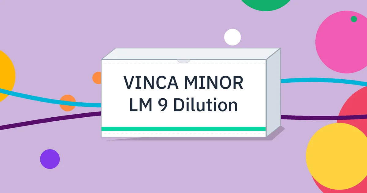 Symbolbild: Packung mit der Aufschrift VINCA MINOR LM 9 Dilution (PZN 13273573) – Verfügbarkeit und Bezug in Apotheken in Frankfurt am Main