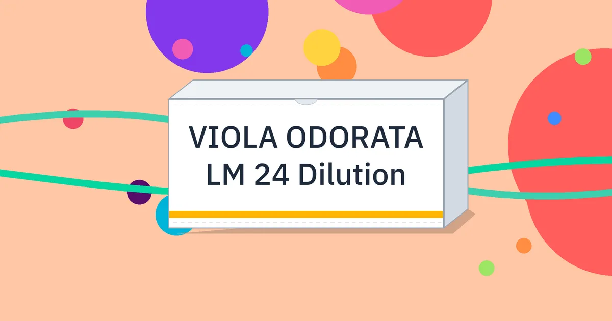 Symbolbild: Packung mit der Aufschrift VIOLA ODORATA LM 24 Dilution (PZN 13275595) – Verfügbarkeit und Bezug in Apotheken in Frankfurt am Main