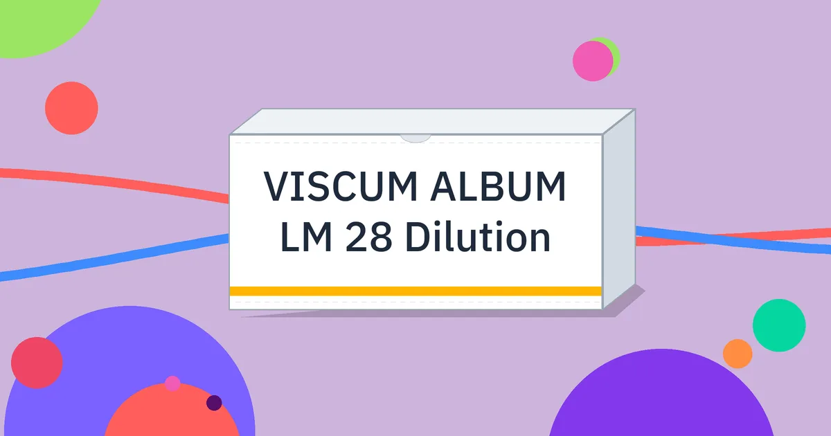 Symbolbild: Packung mit der Aufschrift VISCUM ALBUM LM 28 Dilution (PZN 13278234) – Verfügbarkeit und Bezug in Apotheken in Frankfurt am Main