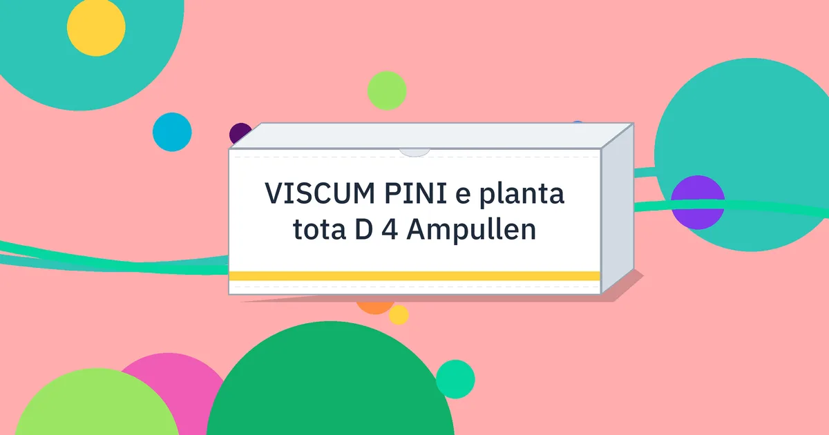 Symbolbild: Packung mit der Aufschrift VISCUM PINI e planta tota D 4 Ampullen (PZN 03358630) – Verfügbarkeit und Bezug in Apotheken in Frankfurt am Main