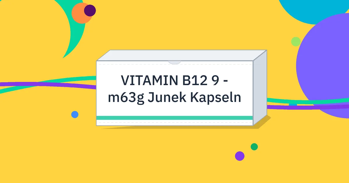 Symbolbild: Packung mit der Aufschrift VITAMIN B12 9 -m63g Junek Kapseln (PZN 04367832) – Verfügbarkeit und Bezug in Apotheken in Frankfurt am Main