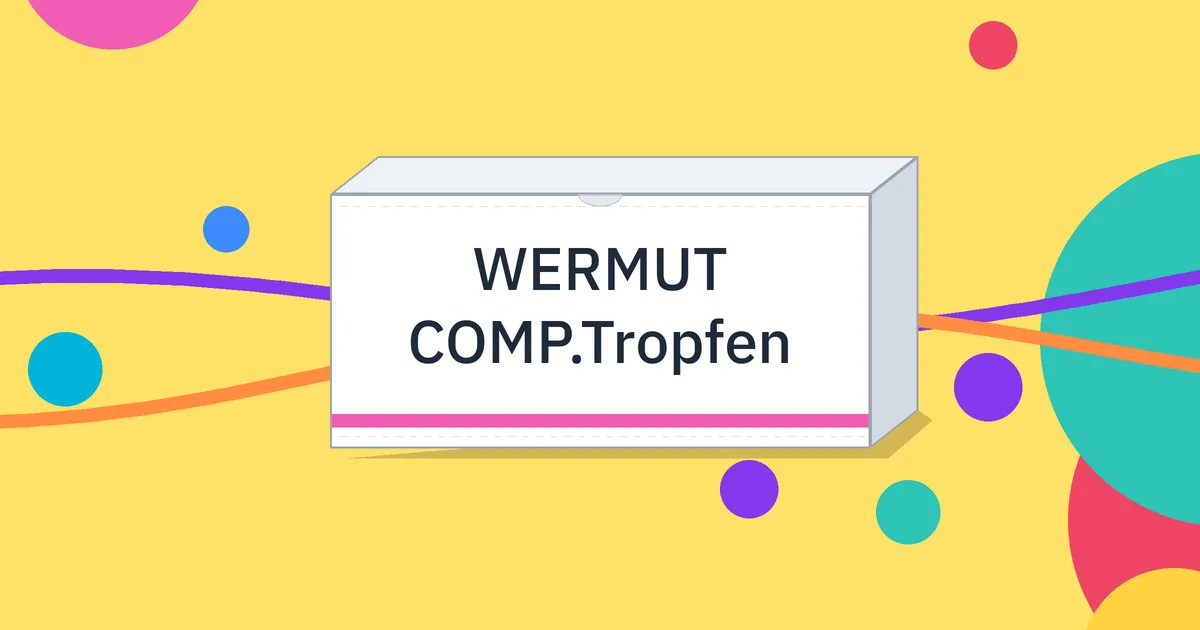 Symbolbild: Packung mit der Aufschrift WERMUT COMP.Tropfen (PZN 13980141) – Verfügbarkeit und Bezug in Apotheken in Frankfurt am Main