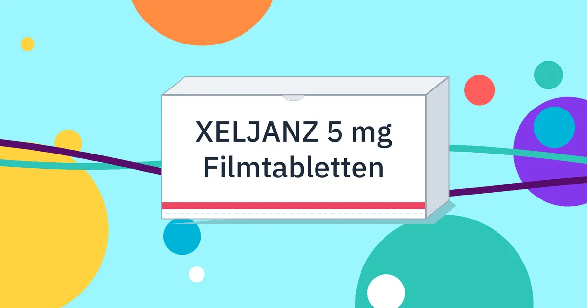 Symbolbild: Packung mit der Aufschrift XELJANZ 5 mg Filmtabletten (PZN 15571470) – Verfügbarkeit und Bezug in Apotheken in Frankfurt am Main
